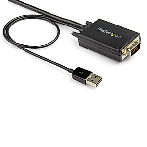 StarTech.com 6ft VGA to HDMI Converter Cable with USB Audio Support & Power - Analog to Digital Video Adapter Cable to Connect a VGA PC to HDMI Display - 1080p Male to Male Monitor Cable (VGA2HDMM2M)