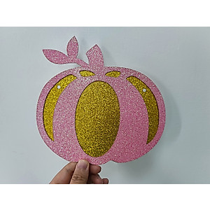 Gold Glitter What Will Our Little Pumpkin Be Banner Little Pumpkin Baby Shower Banner, Little Pumpkin Gender Reveal Banner for Fall Little Pumpkin Baby Shower Decorations