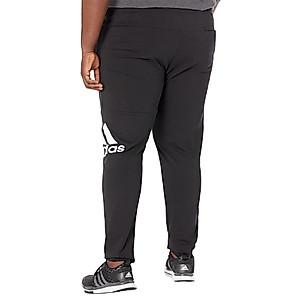 adidas Men's Essentials Single Jersey Tapered Badge of Sport Pants, Black, Large