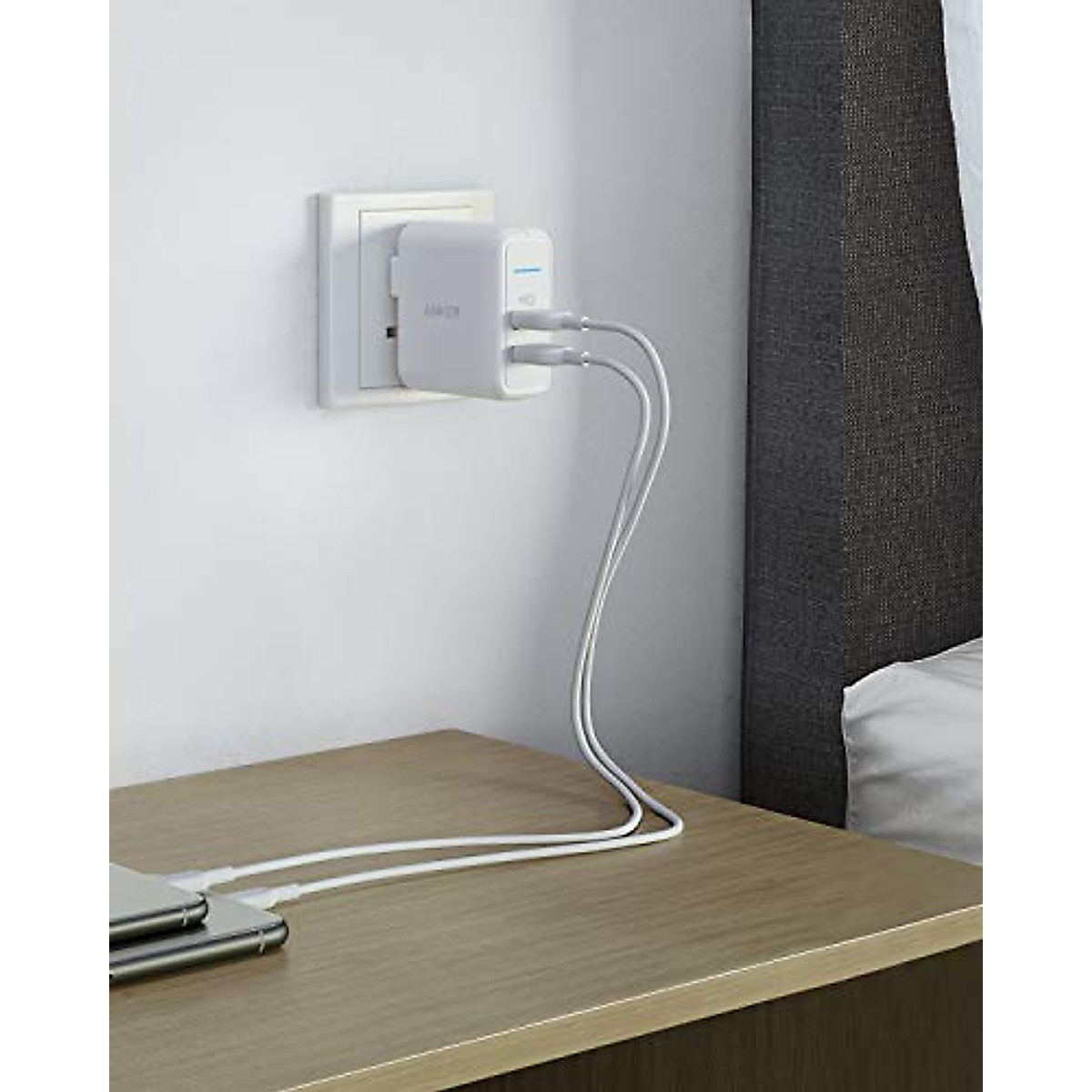 USB Charger, Anker Elite Dual Port 24W Wall Charger, PowerPort 2 with PowerIQ and Foldable Plug, for iPhone 11/Xs/XS Max/XR/X/8/7/6/Plus, iPad Pro/Air 2/Mini 3/Mini 4, Samsung S4/S5, and More