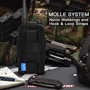 Xxerciz Radio Holder Radio Case Heavy Duty Radios Pouch Bag for Two Ways Walkie Talkies Radio Holder for Baofeng, Motorola, Midland CB Walkie Talkies