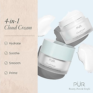 PÜR Beauty Face Moisturizer for Women & Men, 4-in-1 Cloud Cream - Hydrating Facial Moisturizer That Hydrates, Soothes, Smooths, & Primes Skin - Anti-Aging Face Cream for Fine Lines & Wrinkles, 2 Oz