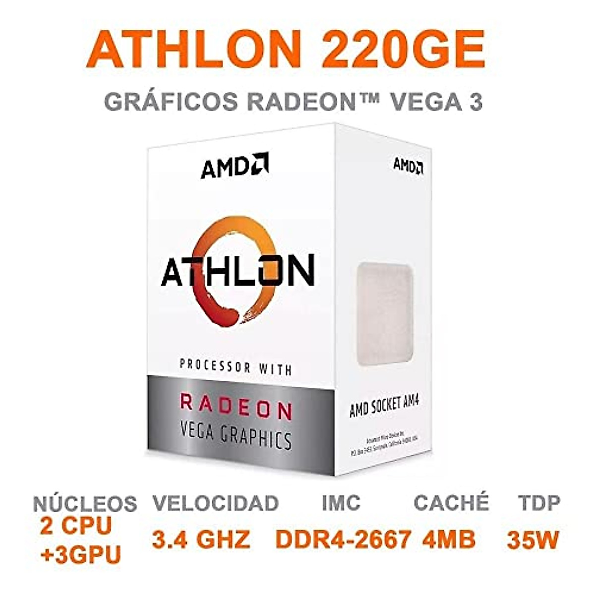 AMD Athlon 240GE with Radeon Vega Graphics Processor