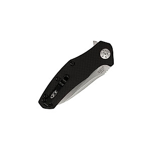 Zero Tolerance 0770CF Folding Knife; 3.25” High-Performance Crucible S35VN Steel Blade, Stonewashed Finish, Carbon Fiber Handle, SpeedSafe Assisted Opening, Liner Lock, Reversible Pocketclip; 3 OZ , black