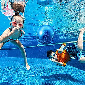 Swimming Pool Underwater Ball, Pool Toys Water Ball Games, 9 Inch Pool Balls with Water Filling Adapter, Underwater Pool Ball for Adults Teens Family Pool Summer Gifts (Blue)
