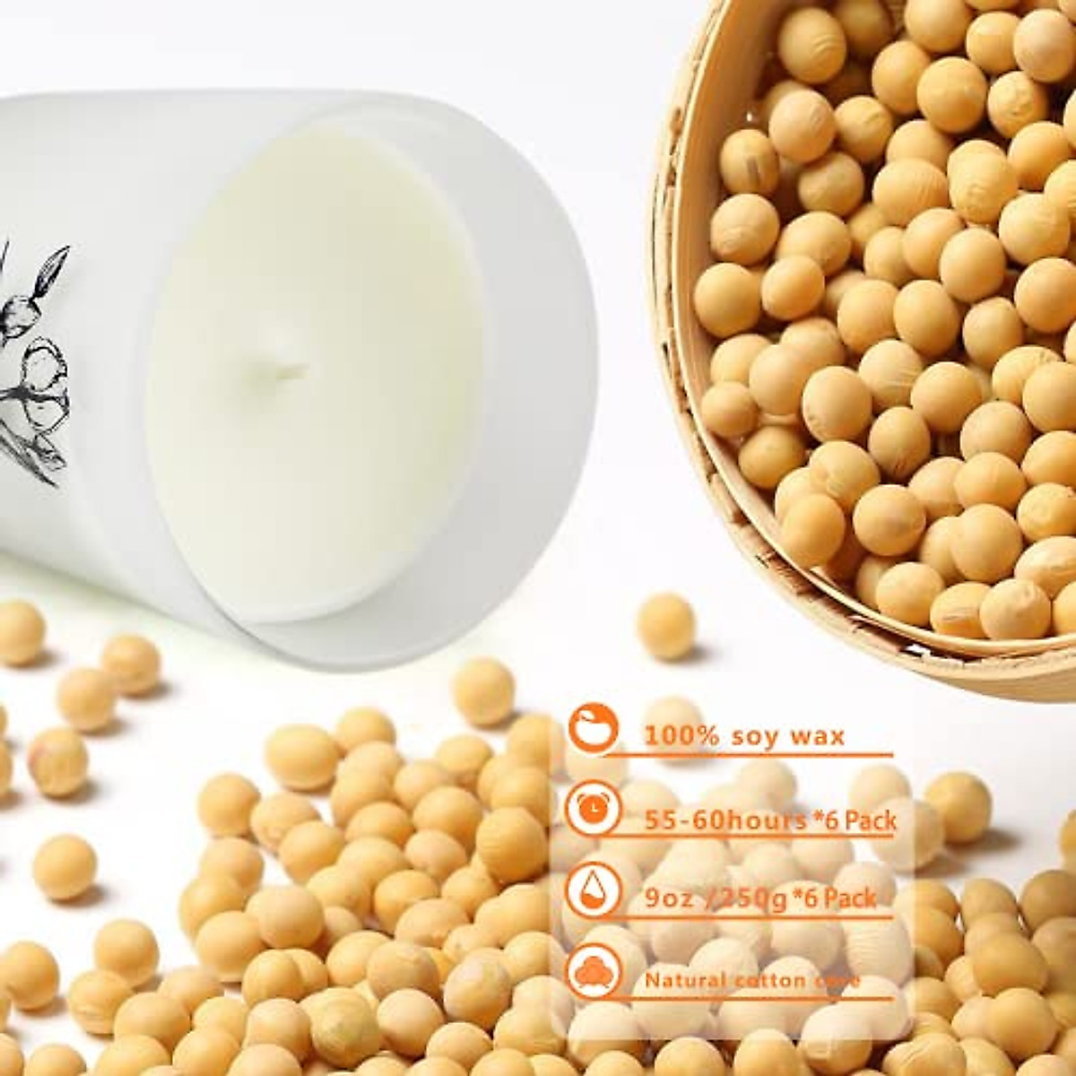 4 Pack Candles for Home Scented, Aromatherapy Candles Gifts Set for Women, Soy Wax 200 Hour Long Lasting Jar Candles Gift for Birthday Mom Christmas Thanksgiving Day Present