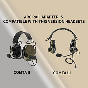 Hearangel ARC Rail Adapter Accessories for Comta ii Comta iii Tactical Headsets Upgade Version for ARC Rail Mounting