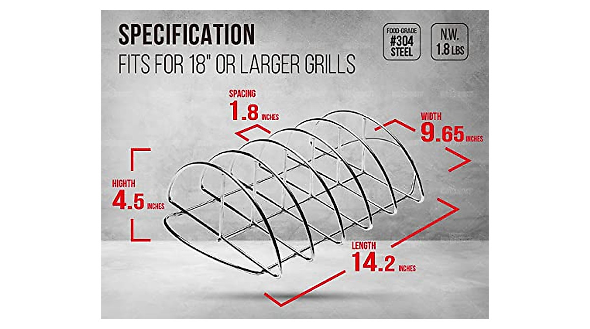 BBQ Rib Racks for Smoking, Classic Joe, BGE Grill Expander Rack ...