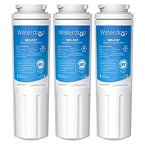 Waterdrop UKF8001 Refrigerator Water Filter 4, Replacement for Whirlpool® EDR4RXD1, EveryDrop® Filter 4, Maytag® UKF8001AXX-750, UKF8001AXX-200, 46-9006, Puriclean II, WD-F07, 3 Filters