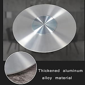 Dining Table Top Serving Plate, Round Glass Turntable Lazy Susan with Silent Bearings, 360° Smooth Rotating Serving Plate, for Kitchen Rotating Serving Plate ( Color : Clear , Size : 80cm (31.5inch) )