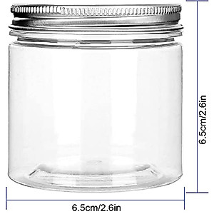 24Pack 6 oz Empty Plastic Jars with Lids Clear Plastic Mason Jars Storage Containers Wide Mouth Slime Containers Jars Airtight Gift Food Jars for Travel Storage Home Kitchen Food Slime Making