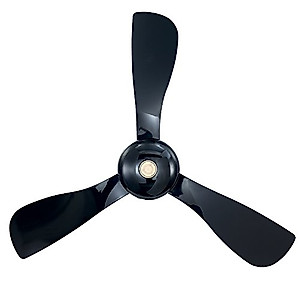 Stargazer Indoor/Outdoor 3-Blade Smart Ceiling Fan 52in Gloss Black with 3000K LED Light Kit and Wall Control works with iOS/Android, Alexa, Google Assistant, Samsung SmartThings, and Ecobee
