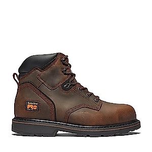 Timberland PRO mens Pit 6 Inch Steel Safety Toe Industrial Work Boot, Brown/Brown, 10.5 US