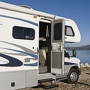 AngleKai Door Window Shade Cover for RV, 24 X 16 Inch Waterproof Thin Sun Shade for RV Door Window Camper Blackout Door Window Shade