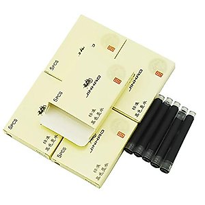 30 PCS Jinhao Fountain Pen Ink Cartridges International Standard Size - Black