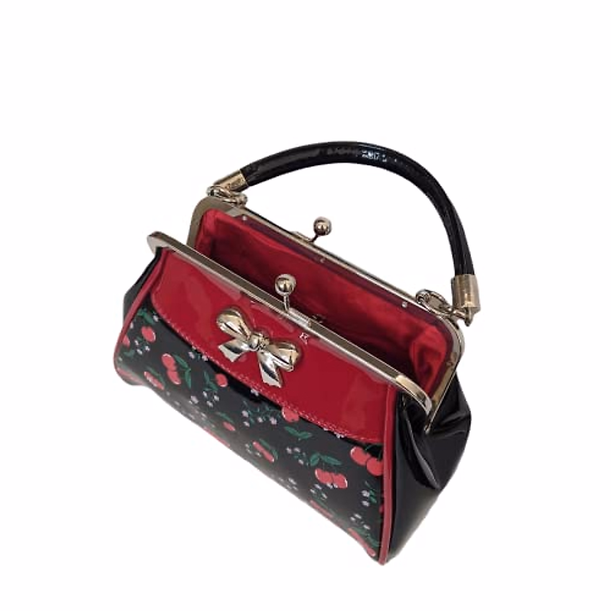 Lost Queen New Romantics Kisslock Vintage Cherry Blossom Handbag Purse