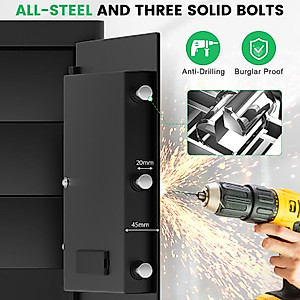 6.0 Cubic Large Home Safes Water and Fireproof, Anti-theft Document Safe Box with Removable Drawer & Shelf, Digital Fire Proof Safe for Home Money Jewelry Valuables