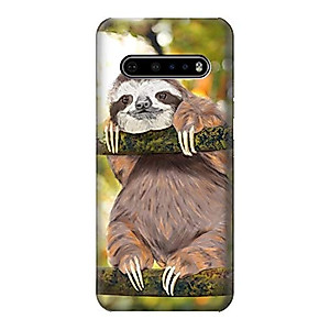 R3138 Cute Baby Sloth Paint Case Cover for LG V60 ThinQ 5G