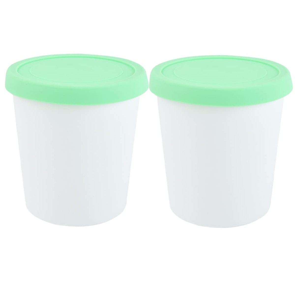 LABRIMP Multifunctional Ice Cream Buckets Reusable Yogurt Bowls Silicone Dessert Cups Storage for Kitchen