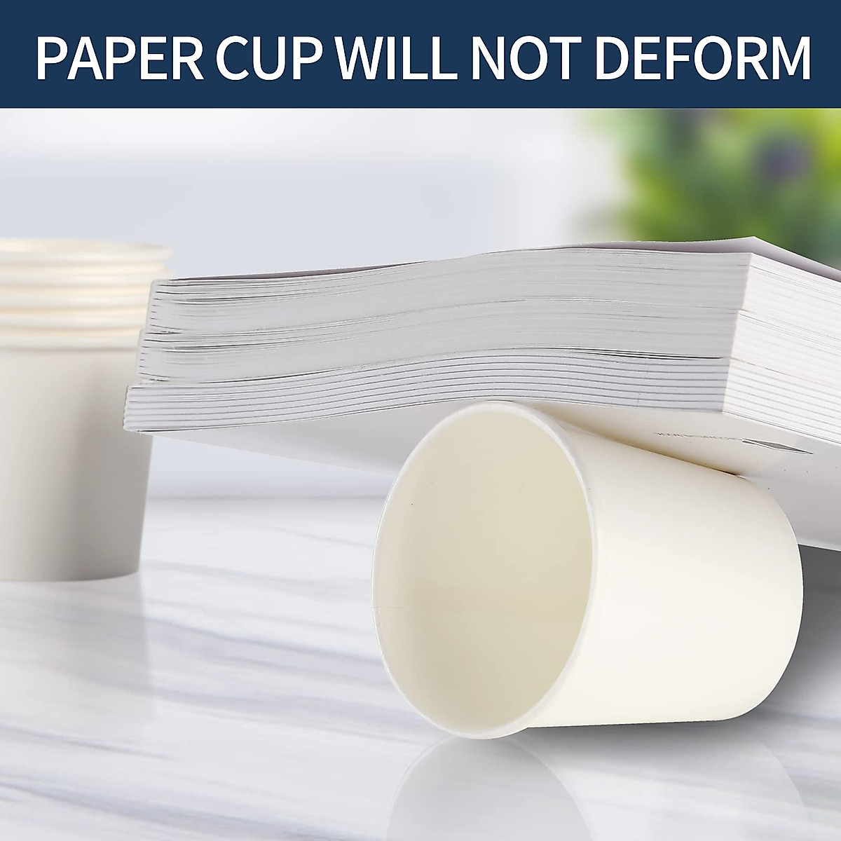 [100 Count - 2 oz] Small Paper Cups, Mouthwash Cups Bathroom Cups Mini Cups Small Disposable Cups