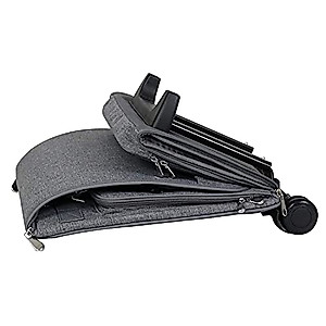 Everything Mary Deluxe Rolling Craft Case, Heather - Papercraft Scrapbook Tote Bag w/Wheels for Scrapbooking & Art - Travel Organizer Storage for IRIS Boxes - for Teachers & Medical