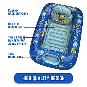 Ginsey Disney Princess Air-Filled Cushion Bath Tub - Free-Standing, Blow up, Portable, Inflatable, Safe Bathing, Baby Bathtub, Toddler Bathtub