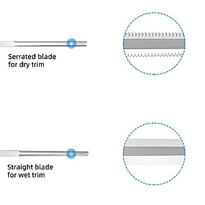 PROFECTUS 6-Pack 19" Leaf Bowl Trimmer Replacement Stainless Cutting Serrated 3 Straight Blades & 3 Serrated Blades