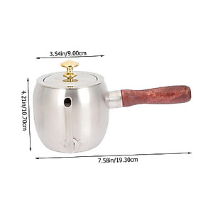 CONGARTENO Wooden Handle Coffee Pot Hand Drip Coffee Turkey Coffee Pot Coffee Pot Gas Tea Pitcher Stainless Tea Kettle Coffee Espresso Maker Coffee Makers Teapot Stainless Steel