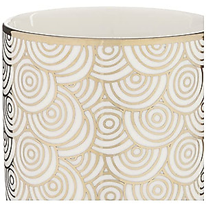 Certified International Mosaic 14 oz. Gold Plated Mugs, Set of 6, 6 Count (Pack of 1), RED