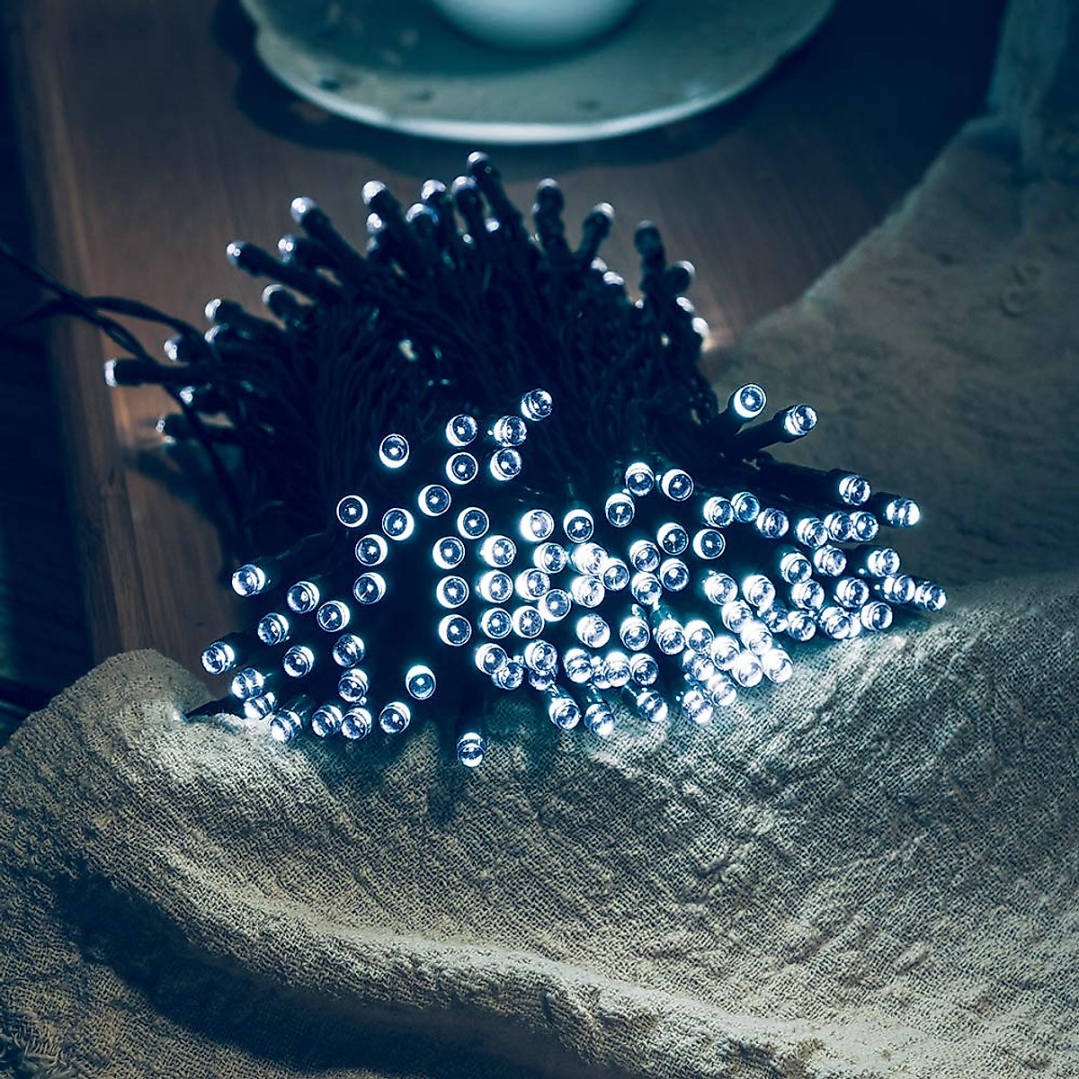 Qunlight 2 Pack Solar String Lights, 100 LED 33ft Solar Waterproof Fairy Led String Lights for Halloween,Christmas, Bedroom, Patio, Wedding, Party, Indoor, Outdoor Backyard Tree Decor (White)