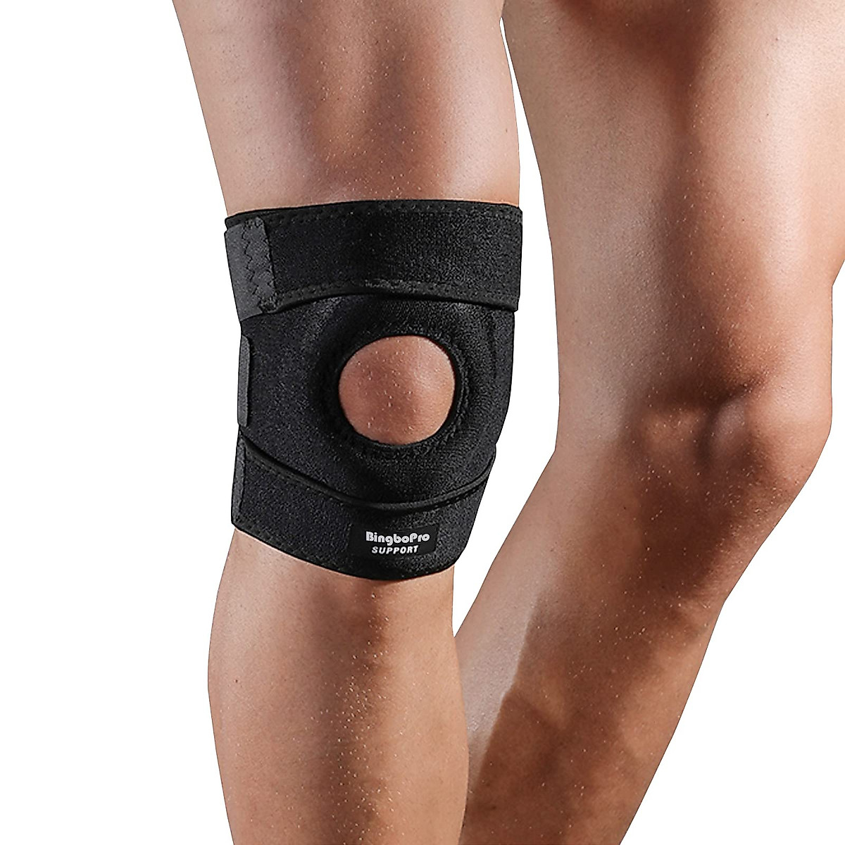 BingboPro® Adjustable Knee Brace For Knee Pain Relief, Knee Support Wrap for Women Men,Knee Compression With Open Patella Stabilizer Knee Pad For Meniscus Tear,Arthritis,ACL,Injury,Running,Working out
