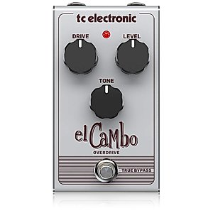 TC Electronic EL CAMBO OVERDRIVE Classic Tube Overdrive Pedal with Intuitive 3-Knob Interface for Essential Blues Rock Tones