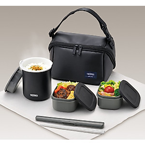 THERMOS heat insulation lunch box about 0.8 Go matte black DBQ-362 MTBK (Japan Import)