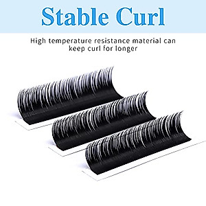 Eyelash Extensions Individual Lashes 0.07 D Curl 15-20mm Mixed Classic Lash Extensions Single Eyelashes Supply by GEMERRY (0.07-D, 15-20mm Mix)