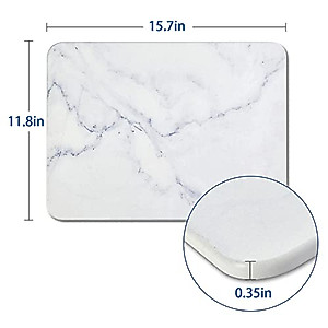 YUXSM Dish Drying Mats for Kitchen Counter,Ultra Absorbent,Non-Slip,Heat Resistant Mat Kitchen Gadgets,Stone Dish Drying Mats，Rack Tableware Mat.(12x16inch,Whtie)