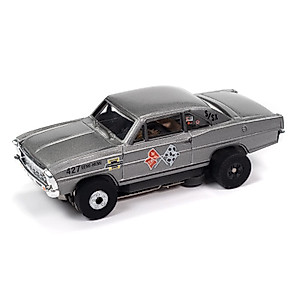 Auto World Thunderjet Nickey - 1966 Chevy Nova (Gray) HO Scale Slot Car