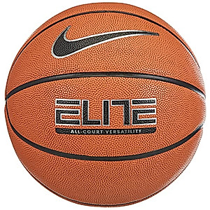 Nike Unisex - Elite All- Court Basketball, Amber Metallic Silver/Black, 7, Amber Black Metallic Silver Black