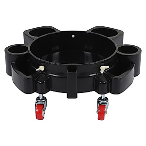 Gavigain Rolling Bucket Dolly, 360° Swivel Casters Black Portable Efficient Car Wash Detailing Dolly for Heavy Duty Cleaning