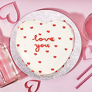 20 Pcs Cake Boards 10 Inch Round Cake Drum with 1/2 Inch Thick Cake Circles Rounds Base Cake Plate Corrugated Cardboard Base for Cakes Bread Desserts Wedding Birthday Party, 4 Colors