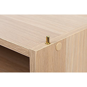 IRIS USA 3-Shelves Modular Wood Stacking Storage Box, for Office Closet and Nightstand, Easy Assembly, Customizable, Stacking Storage Boxes, Light Brown