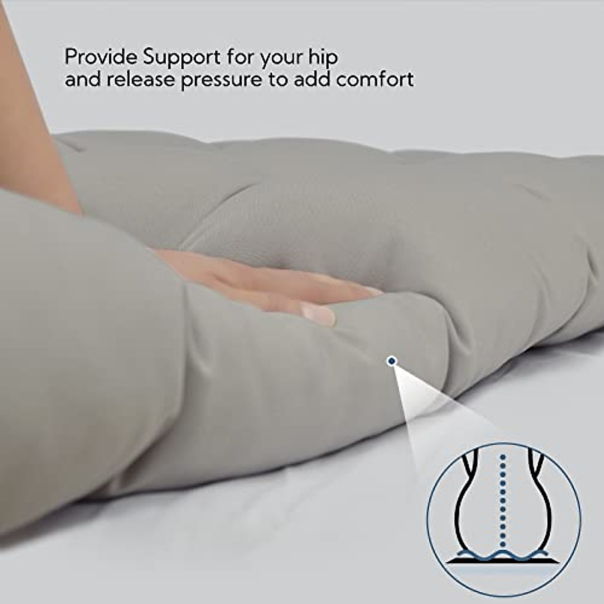 Alurzio Bench Cushion for Indoor Outdoor Furniture, 51.2X19.7Inches,1 Pack, Window Seat Cushions,Thick Patio Bench Cushion with Ties, Machine Wash and Dryer, Durable,Tufted,Light Gray