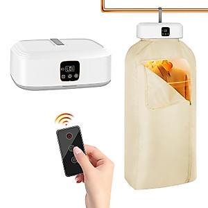 Portable Clothes Dryer, Electric Laundry Dryer with Remote Control, Foldable Mini Drying Machine With Dryer Bag for Apartment, RV, Travel, Home for Light Clothes, Underwear, Baby Clothes