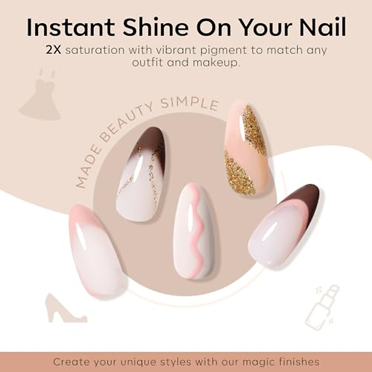 modelones Gel Nail Polish Set- 6 Colors Nude Gel Polish All Seasons Skin Tones Pink Neutral Brown Gel Polish Kit, Soak Off LED Gel Nail Kit Manicure DIY Home