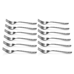 Artaste 56501 Rain II Forged 18/10 Stainless Steel Salad Fork, 7-Inch, Set of 12