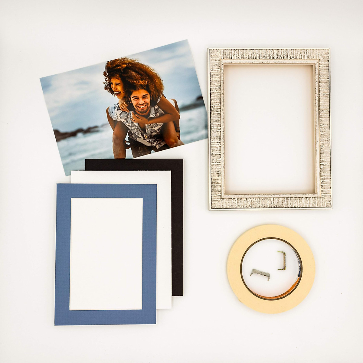 12x18 Mat Bevel Cut for 11x17 Photos - Acid Free Brittany Blue Precut Matboard with Backing Board and Crystal Clear, Self Seal Photo Mat Bag - for Pictures, Photos, Framing - 4-ply Thickness