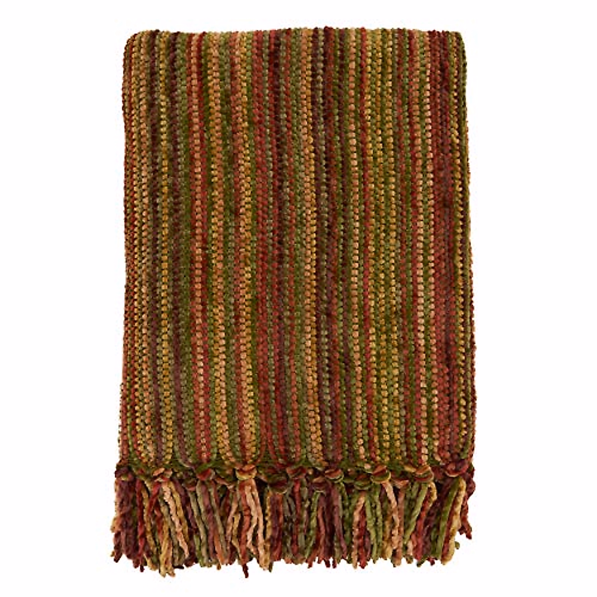 SARO LIFESTYLE Multicolor Chenille Throw Blanket, TH112.M5060, Multi, 50"" x 60"""