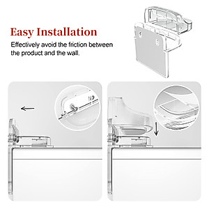 EUDEMON Baby Safety Anti-Tip Furniture Anchor Straps, Furniture Anti-Tip Wall Holder for Children&Pets, Childproof Anti-tip Furniture Wall Anchors, Easy to Install(Transparent,2 Pack)