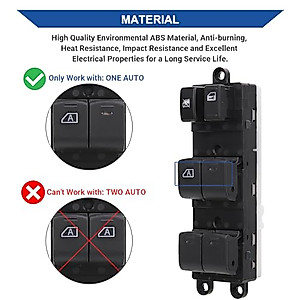 Obaee Power Master Window Switch 25401-ZJ60A Driver Side Compatible with Nissan Sentra 2007-2012, Nissan Pathfinder 2005-2008, Replaces OE 25401-ZP40B 25401ZP40B 25401-9W100