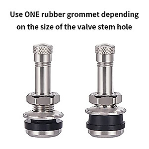 Vaincre 4 PCS TR416 Metal Valve Stems, Tire Valve Stems, High Pressure Valve Stems Outer Mount Fits 0.453" and 0.625" Rim Hole, 1 1/2" Long (Silver)