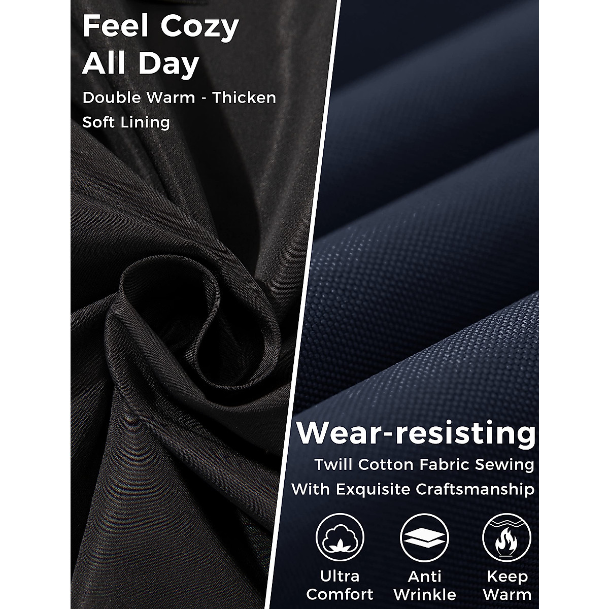 wantdo Women's Winter Hooded Thick Puffer Coat Insulated Long Parka Navy S